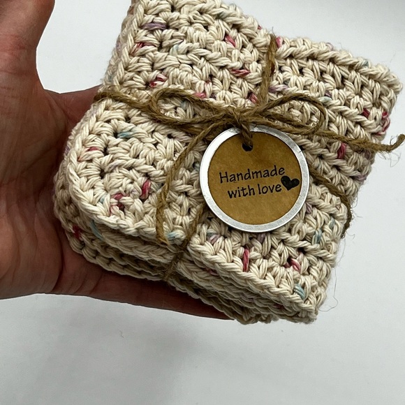 Handmade | Kitchen | 3 Handmade 0 Cotton Kitchen Dishcloths Washcloths ...